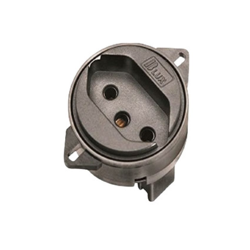 MÓDULO 1 TOMADA PISO 2P+T 20A PRETO REDONDA 9804 3 BLUX